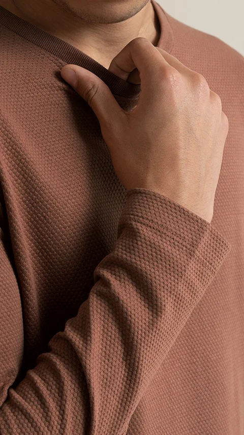 Popcorn T-shirt for Men Online - Milky Brown | DaMENSCH