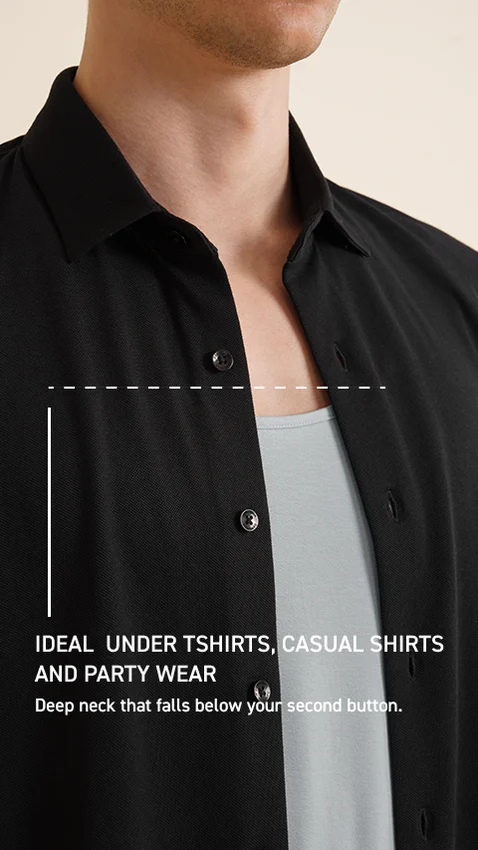 Mens Bamboo Vest Online in India | Micro Chip - DaMENSCH