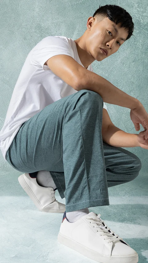 Soft & Stylish Men’s Jean-Z Pyjama Tidal Teal | DaMENSCH