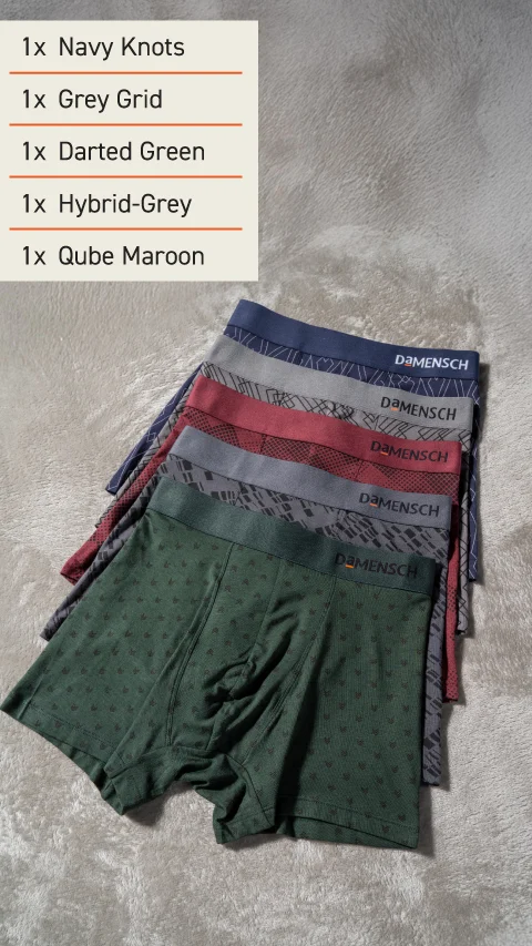 Damensch The Weekday Deo-Soft Trunks Box-J (Pack Of 5) | damensch