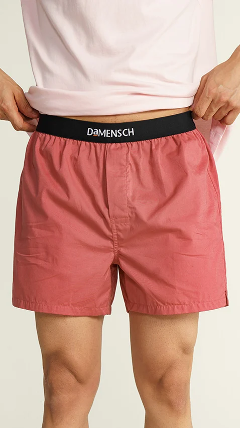 Mens Breeeze Ultra-Light Inner Boxers Dusty Red | DaMENSCH