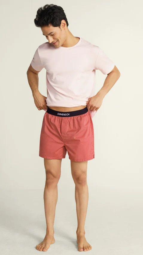 Mens Breeeze Ultra-Light Inner Boxers Dusty Red | DaMENSCH