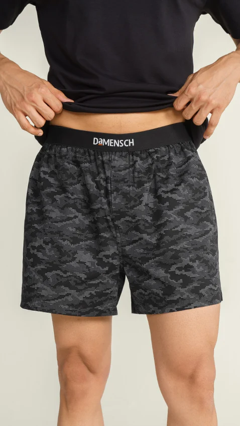 Buy Ultra-Light Inner Boxers Safari Black For Men | DaMENSCH