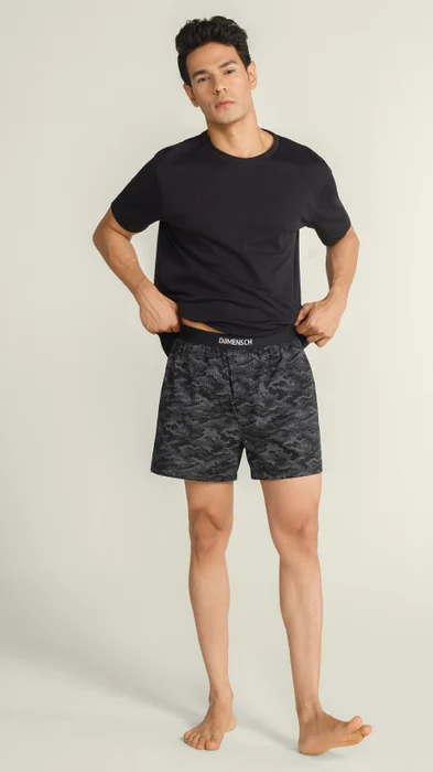 Buy Ultra-Light Inner Boxers Safari Black For Men | DaMENSCH