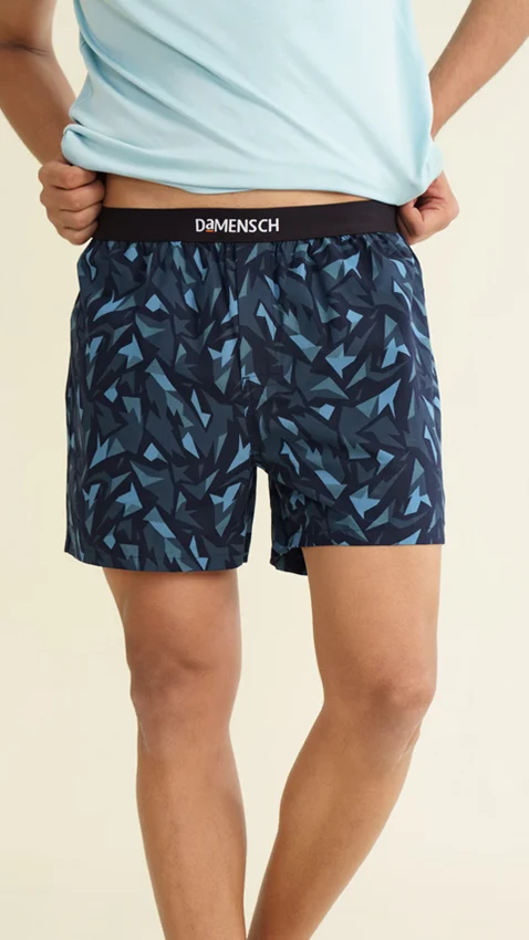 Buy Mens Inner Boxers Spikey Blue Online | DaMENSCH