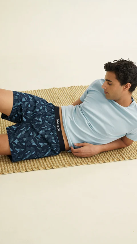 Buy Mens Inner Boxers Spikey Blue Online | DaMENSCH