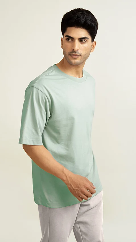 Buy Mens Mint Green Statement Oversized Tshirts | DaMENSCH