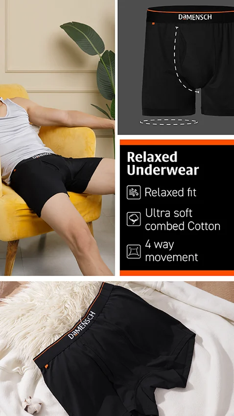 Buy Mens Black Knight Relaxed Trunks | DaMENSCH