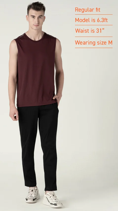 Statement Jersey Track Pant Jet Black For Men | DaMENSCH